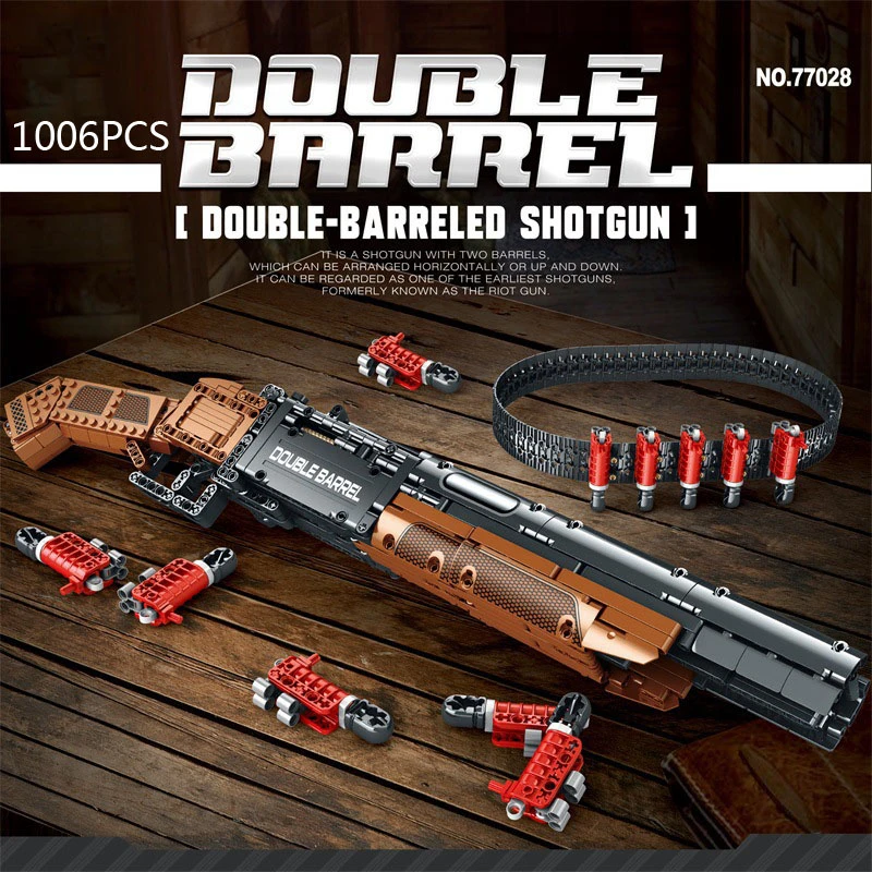 Futuristic Double Barrel Shotgun