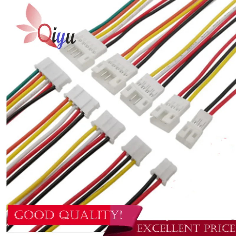 JST conector de enchufe macho y hembra en miniatura, 10 pares de 10 cm, pH 2,0, 2p, 3P, 4P, 5p ...