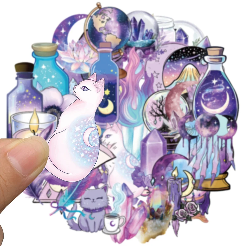 50PCS Magical Planet Stickers Boho Witch Aesthetic Stickers Witchy ...