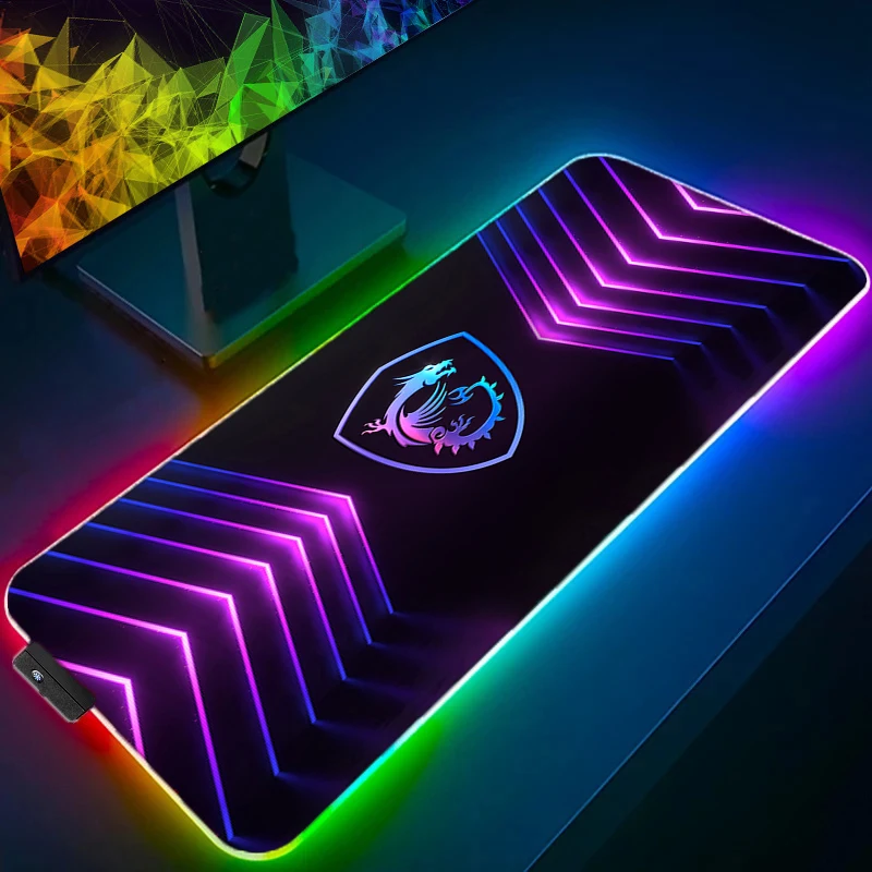 MSI-Computer-Keyboard-Gaming-RGB-Mousepad-Pc-Game-Accessory-LED-Backlit ...