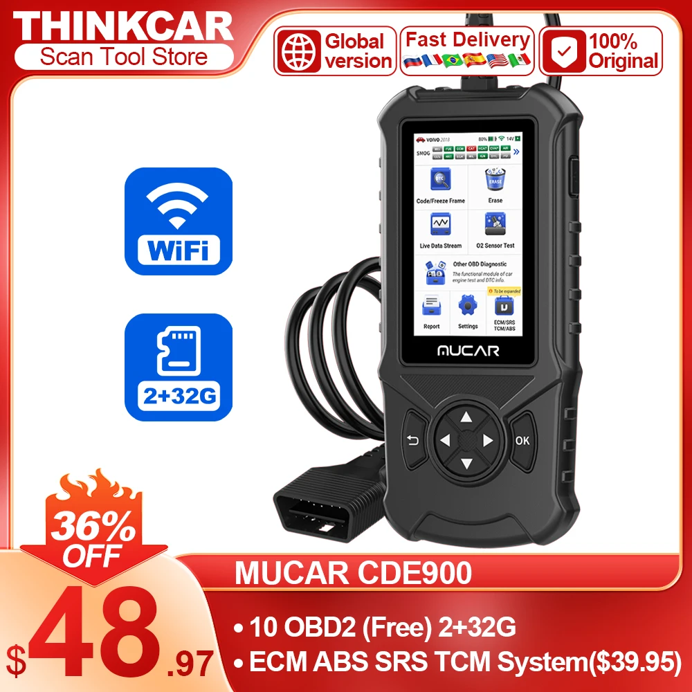 MUCAR-CDE900-OBD2-Scanner-Full-OBD2-Car-Code-Reader-ABS-SRS-TCM-ECM ...