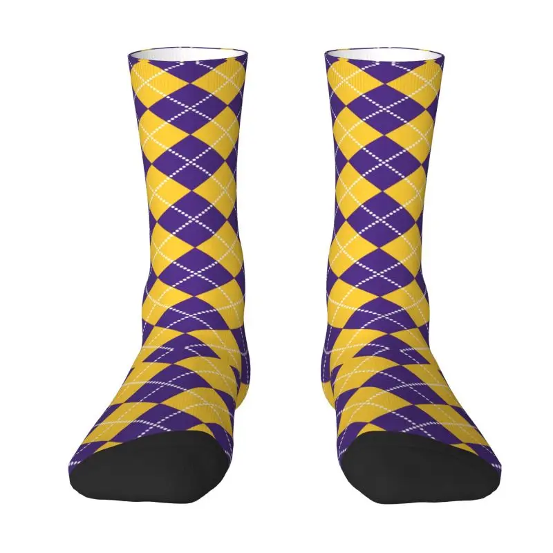 Baton-Rouge-Argyle-Diamond-Pattern-Dress-Socks-Men-Women-Warm-Funny ...