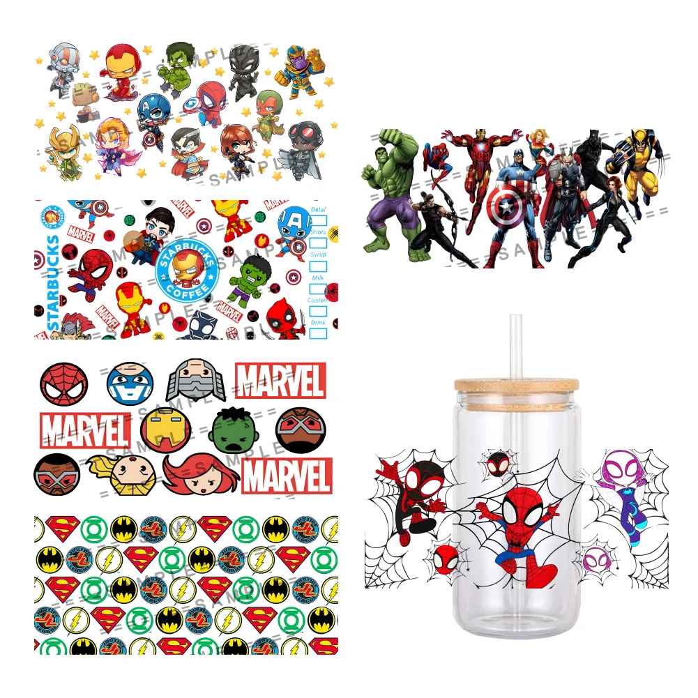 Disney-Cartoon-Marvel-Hero-Pattern-UV-DTF-Transfer-Sticker-Waterproof ...