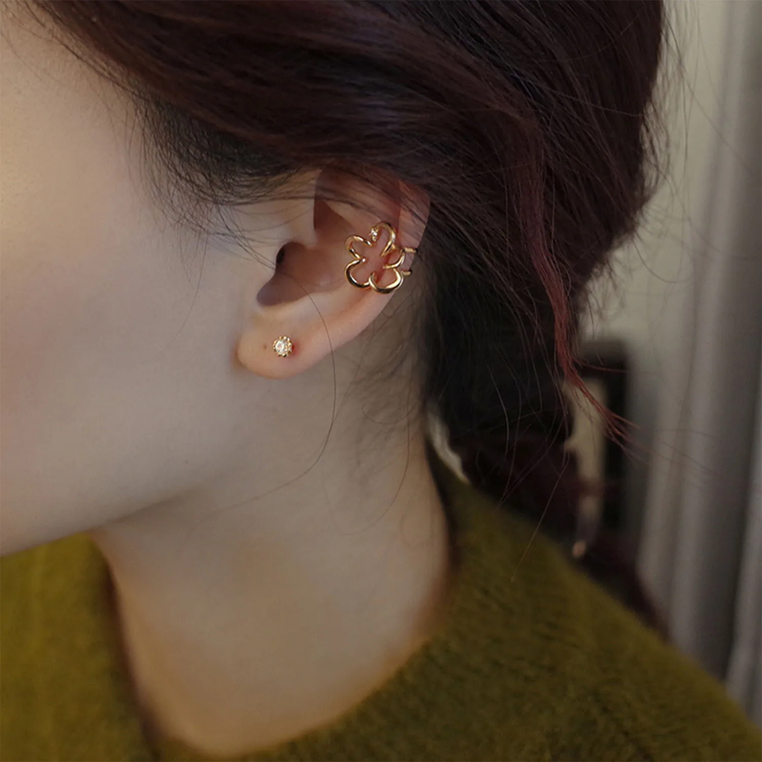 Fashion-Design-Fake-Piercing-Earcuff-Party-Irregular-Ear-Clips-Hollow ...