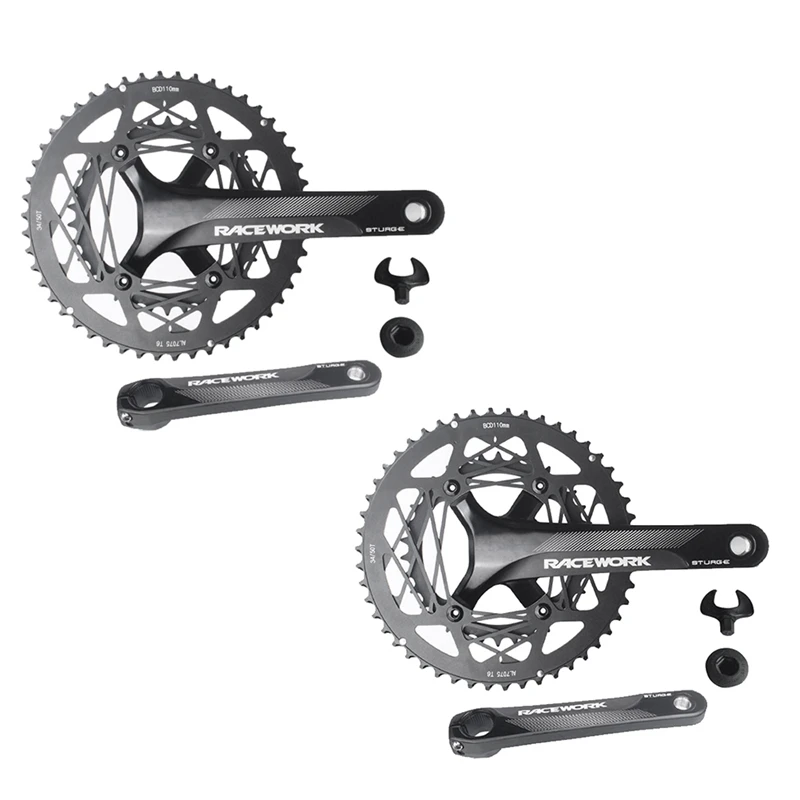 New-RACEWORK-Road-Bike-Crankset-Integrated-Hollowtech-Chainring-110Bcd ...