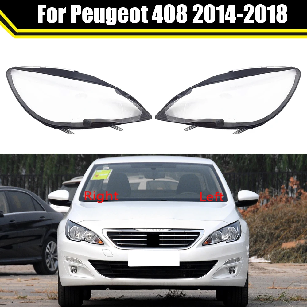 Car-Lamp-Case-For-Peugeot-408-2014-2015-2016-2017-2018-Clear-Lens-Shell ...