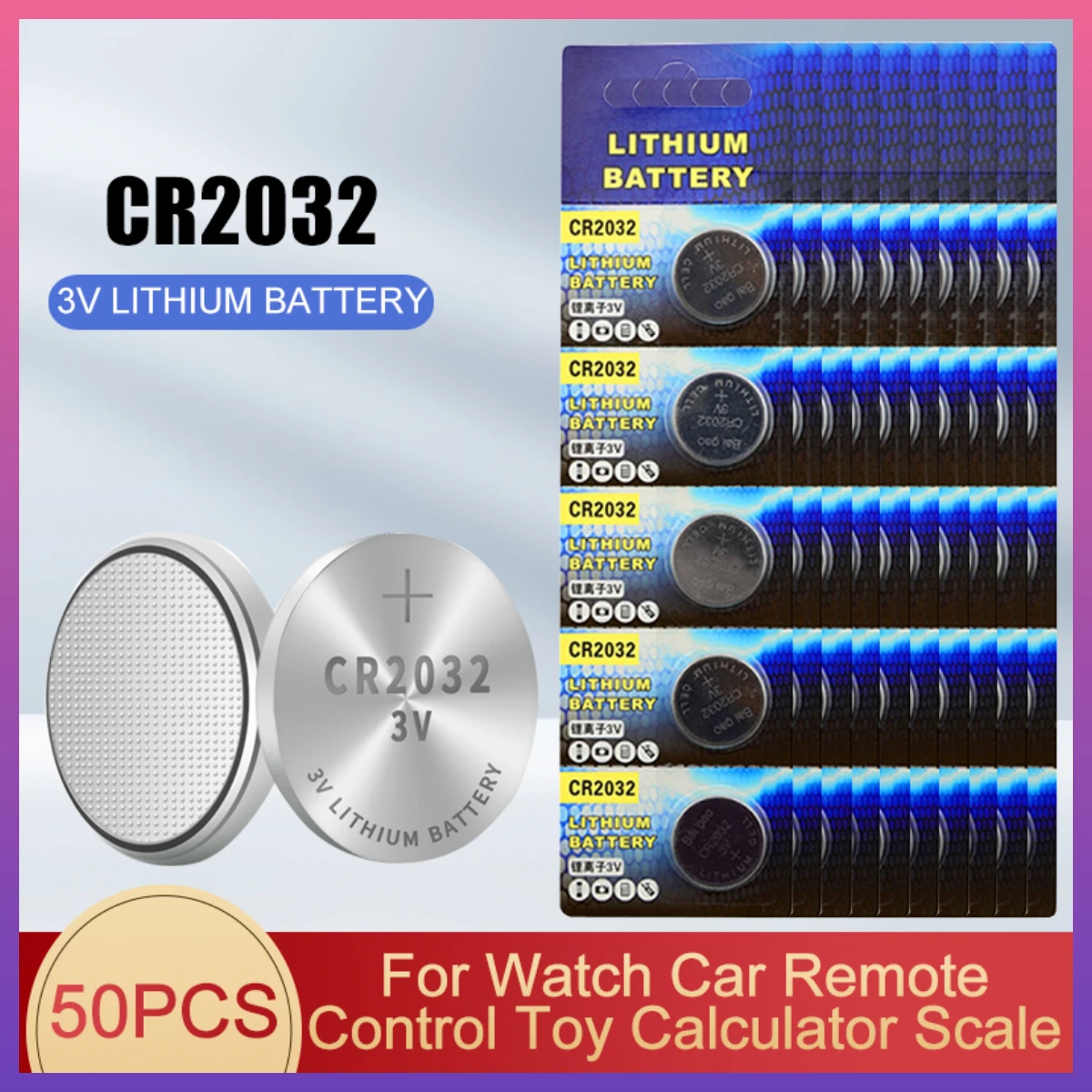 3V-Lithium-Battery-CR2032-CR-2032-DL2032-ECR2032-BR2032-For-Watch-Car ...