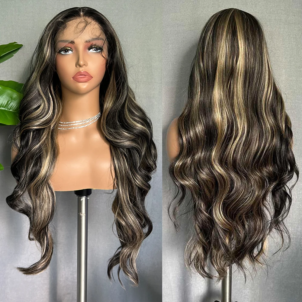 IPARTY-Perruque Lace Front Wig synthétique ondulée longue pour femme ...