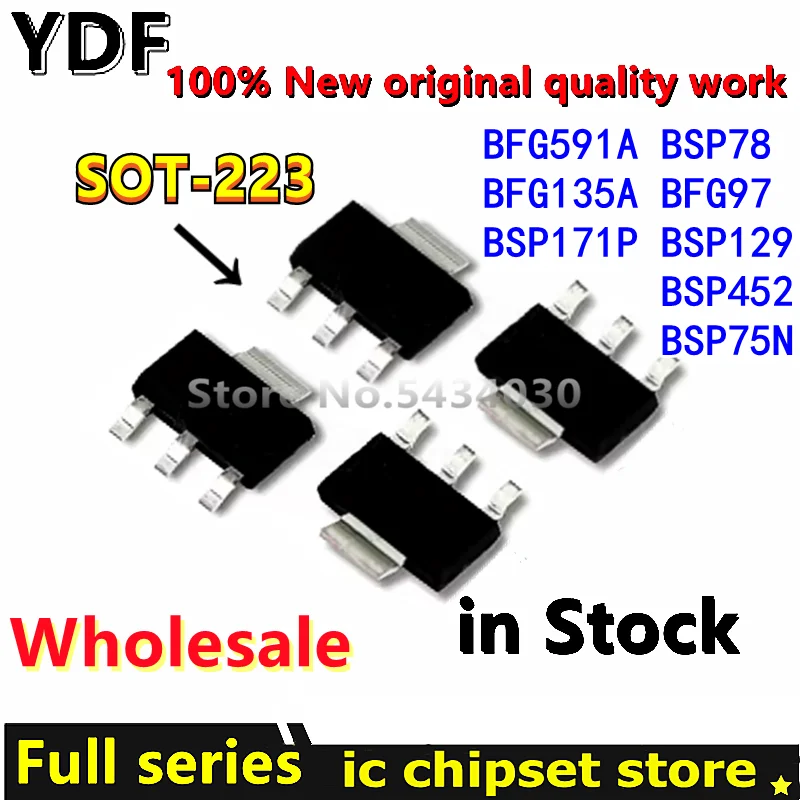 (10 uds) 100% nuevo BFG135A BFG135 BFG97 BSP78 BFG591 SOT223 BFG591A ...