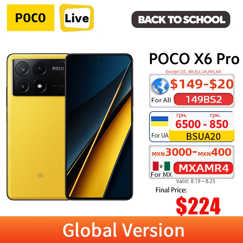 Global-Version-POCO-X6-Pro-5G-Cellphone-MTK-Dimensity-8300-Ultra-120Hz-AMOLED-Display-64MP ...