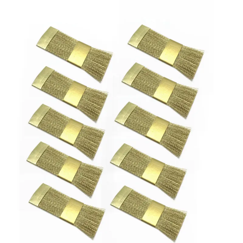 10pcs Bur Cleaning Brass Wire Brush Nail Drill Bits Cleaning Brush ...