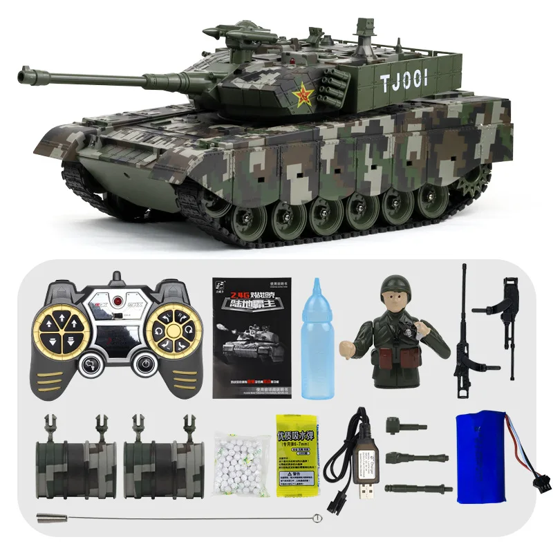Shoot-Bullet-RC-Tank-Smoking-Infrared-Big-Remote-Control-Tank-Toy ...