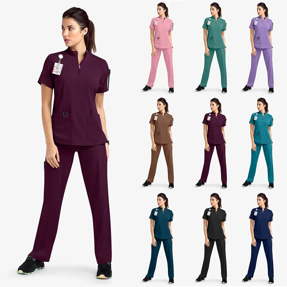 Conjunto-de-ropa-m-dica-ajustada-para-mujer-ropa-de-Hospital-para-m ...
