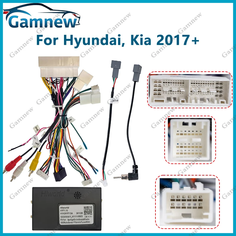 Car 16pin Wiring Harness Adapter Canbus Box Decoder Android Power Cable ...