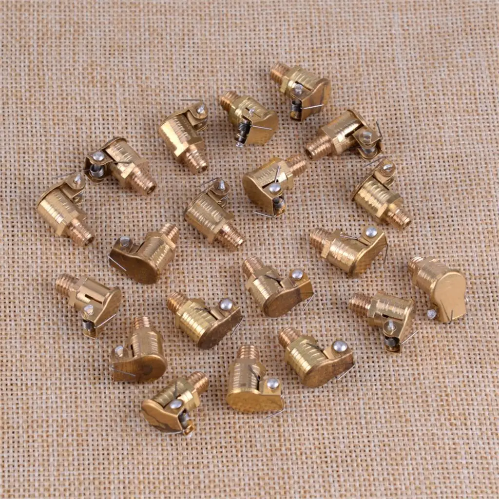 20Pcs-M6x1mm-Metric-Male-Thread-Brass-Plated-Zinc-Alloy-Grease-Oil-Cup ...
