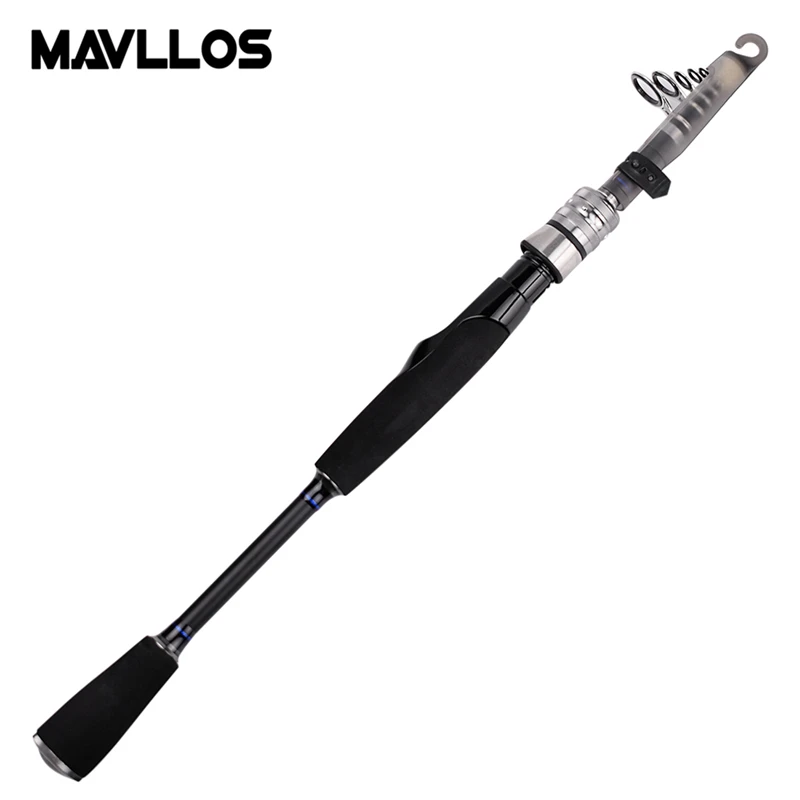 Mavllos Ultra-short Portable Spinning Telescopic Fishing Rod 1.98m 2 ...