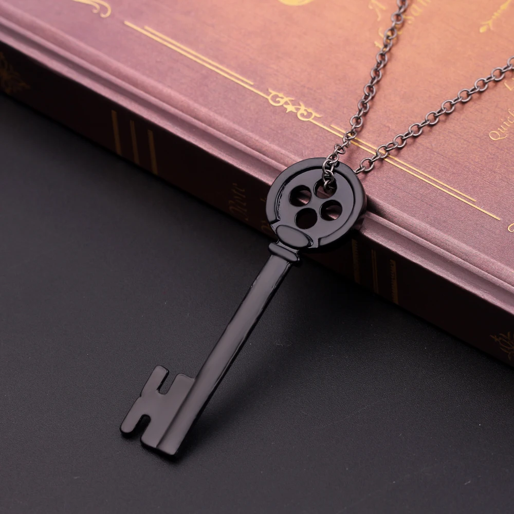 Coraline-the-Secret-Key-Necklace-Pendants-Coraline-Key-Skull-Choker ...