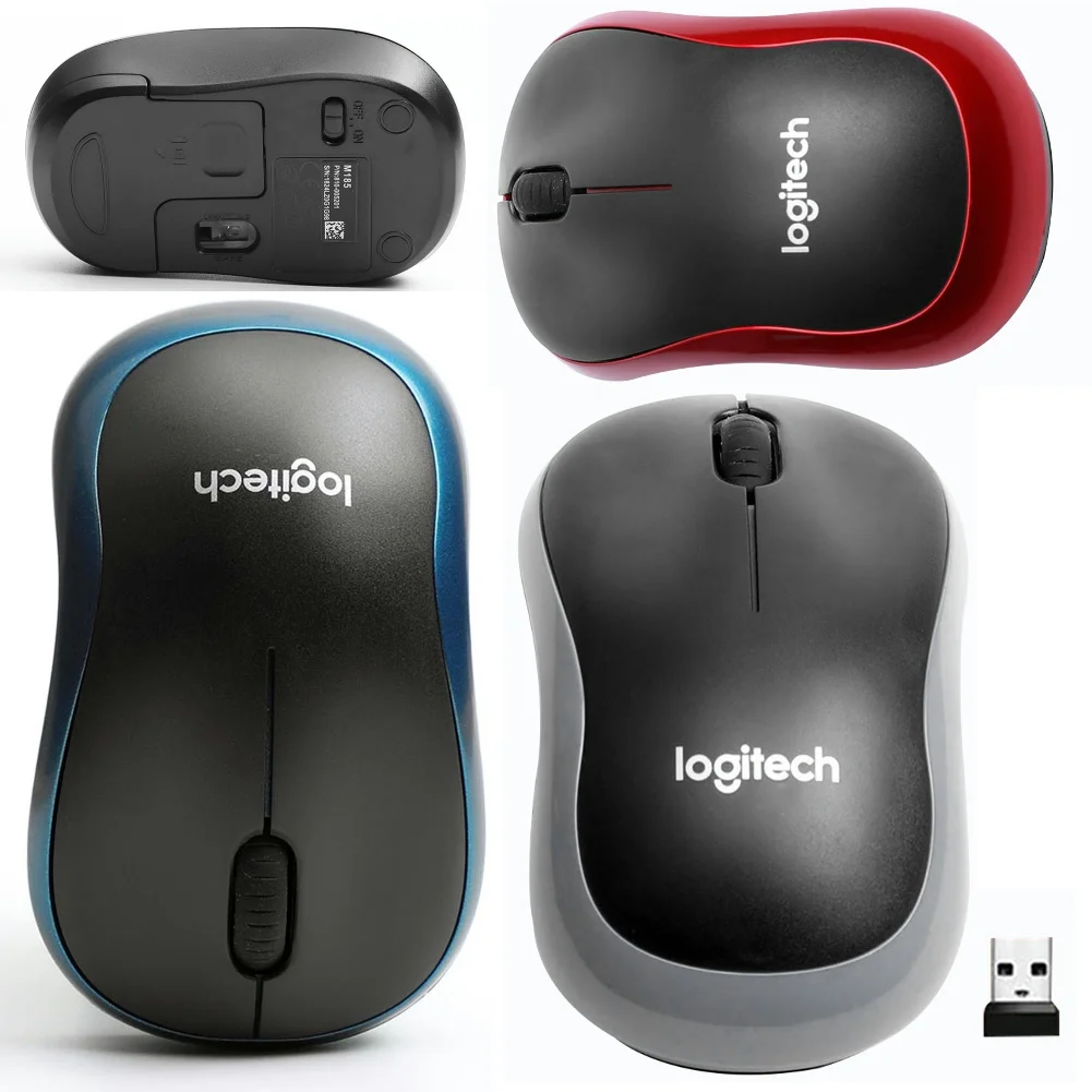 Rat-n-inal-mbrico-USB-M185-2-4-GHz-para-Logitech-Mouse-ptico-ergon-mico ...