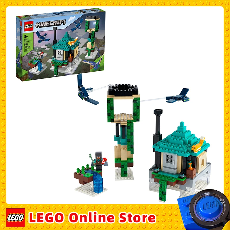 LEGO & Minecraft The Sky Tower 21173 Fun Floating Islands Building Kit ...