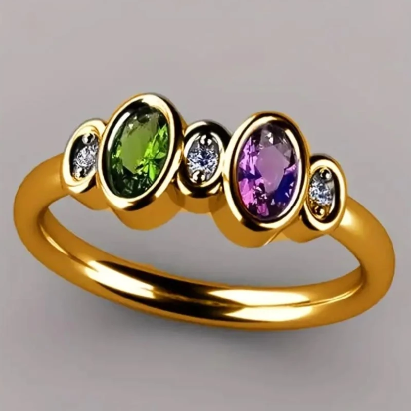 Exquisite-Olive-Purple-White-CZ-Simple-Stylish-Gold-Color-Finger-Ring ...