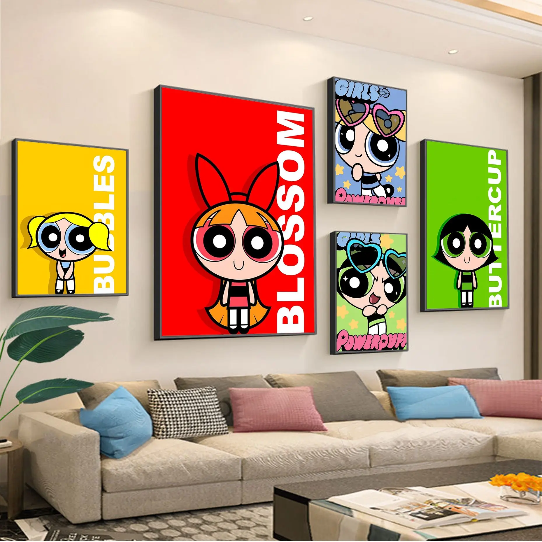 Cartoon The-P-Powerpuffs-G-Girls Good Quality Prints and Posters ...