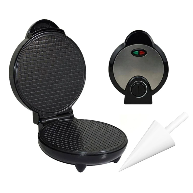 Round Nonstick Electric Stroopwafel Syrup Waffle Maker Baker Machine ...
