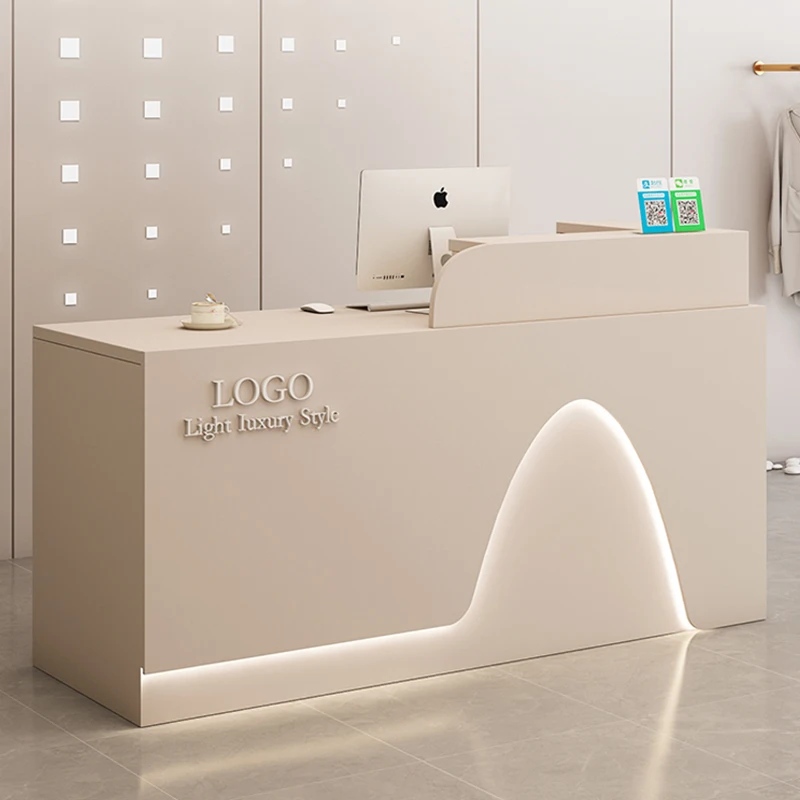 Hair-Salon-White-Cashier-Counter-Modern-Office-Shop-Small-Register ...