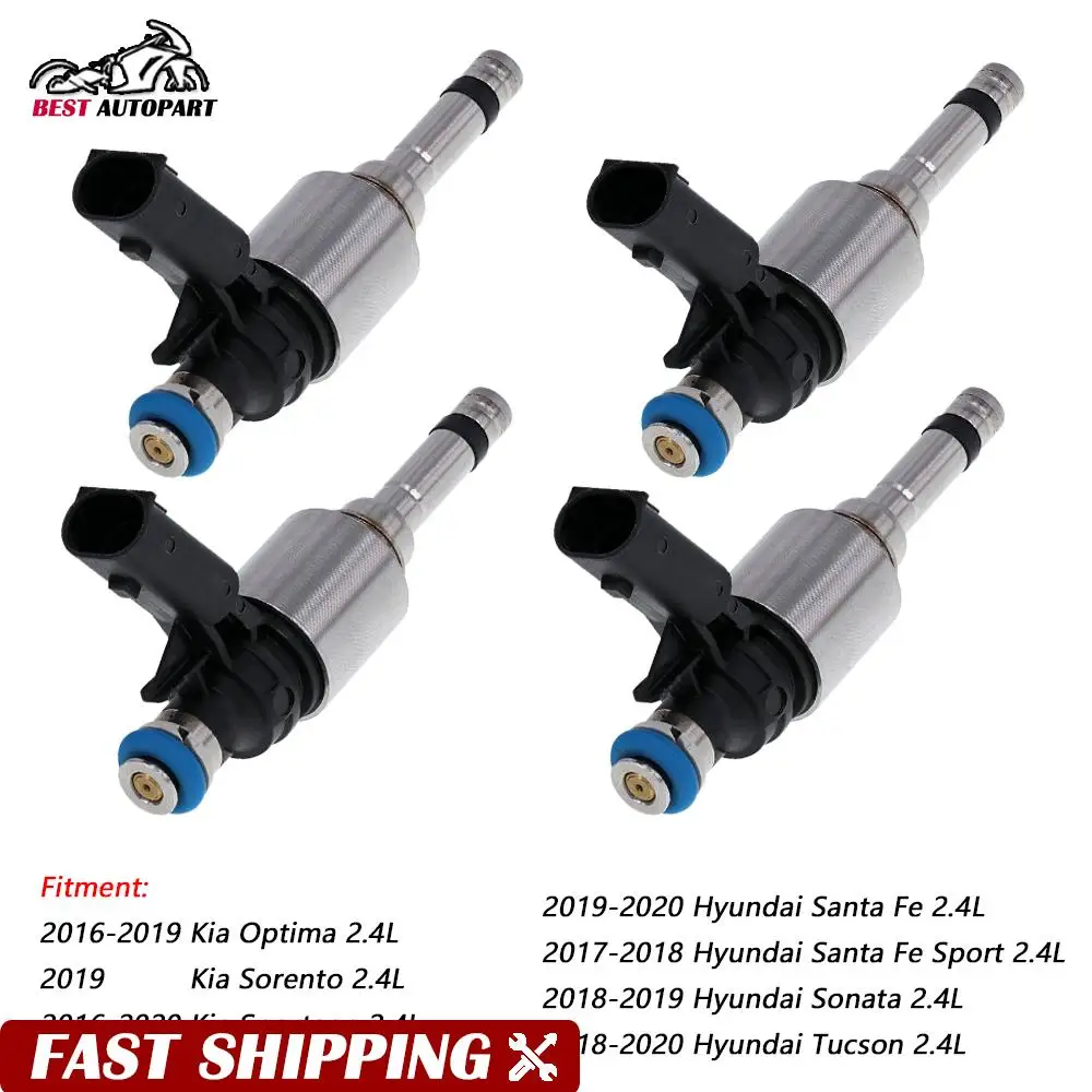 4PCS-Fuel-Injector-FJ1438-for-Kia-Optima-Sorento-Sportage-Hyundai-Santa ...