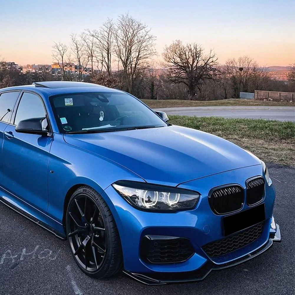 Cubierta para faros delanteros de coche, cejas negras brillantes para ...