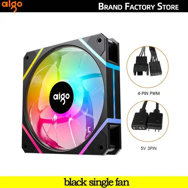 Aigo AM12PRO Rgb Fan Ventoinha PC 120mm Computer Case Fan Kit Water ...