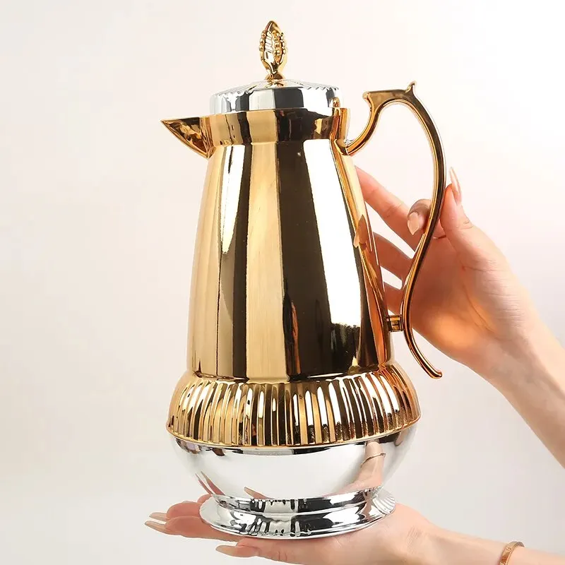 1pc-Gold-Silver-1L-Insulated-Coffee-Pot-Middle-Eastern-Arab-Style-Warm ...
