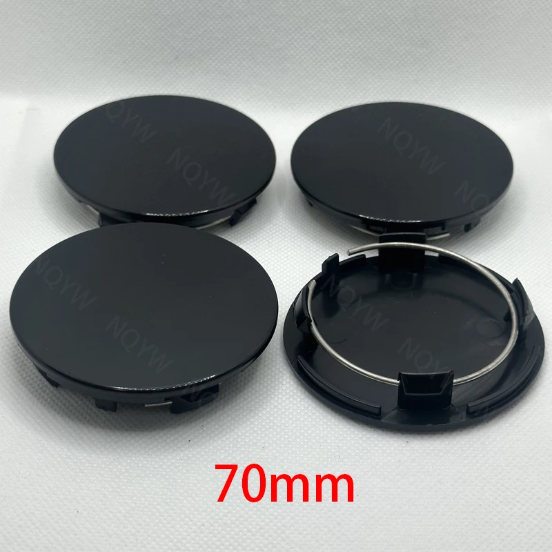 4Pcs/Set 70mm Car Wheel Center Caps Car Rim Hubcap Cover Black Silver ...