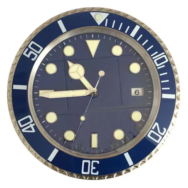 Rol Wall Clock with Date Large Modern Design Metal Watch Shape Clocks ...