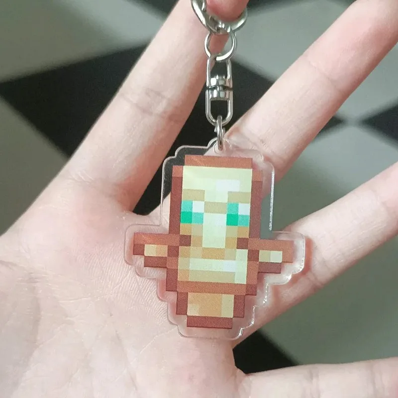 Cartoon Totem of Undying Enchanted Golden Apple Acrylic Keychain ...