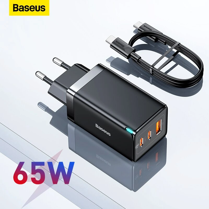 Baseus 65w Gan Charger Quick Charge 4.0 3.0 Type C Pd Usb Charger ...
