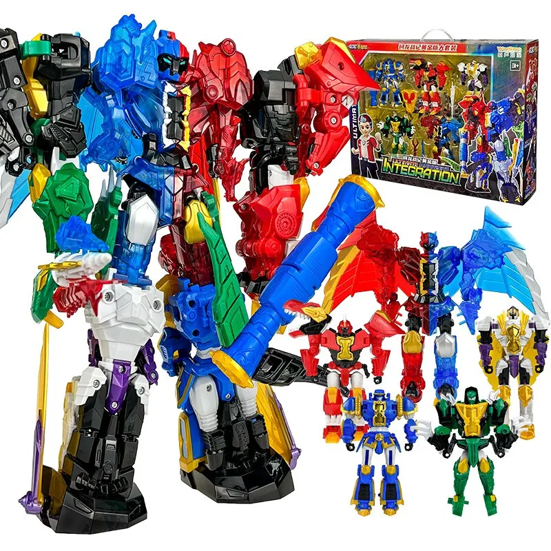 5 IN 1 Super Ten Tyrannus Transformation Robot Toys Action Figure Super ...