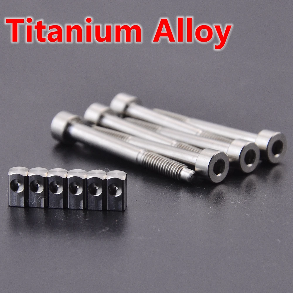 1 Set ( 6/7/8 Strings ) Titanium Alloy String Lock Screws /Saddle ...