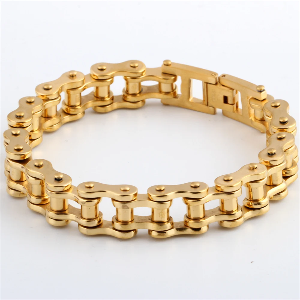 Hip-Hop-Rock-Biker-Bicycle-Motorcycle-Chain-Bracelet-Bangle-Punk ...