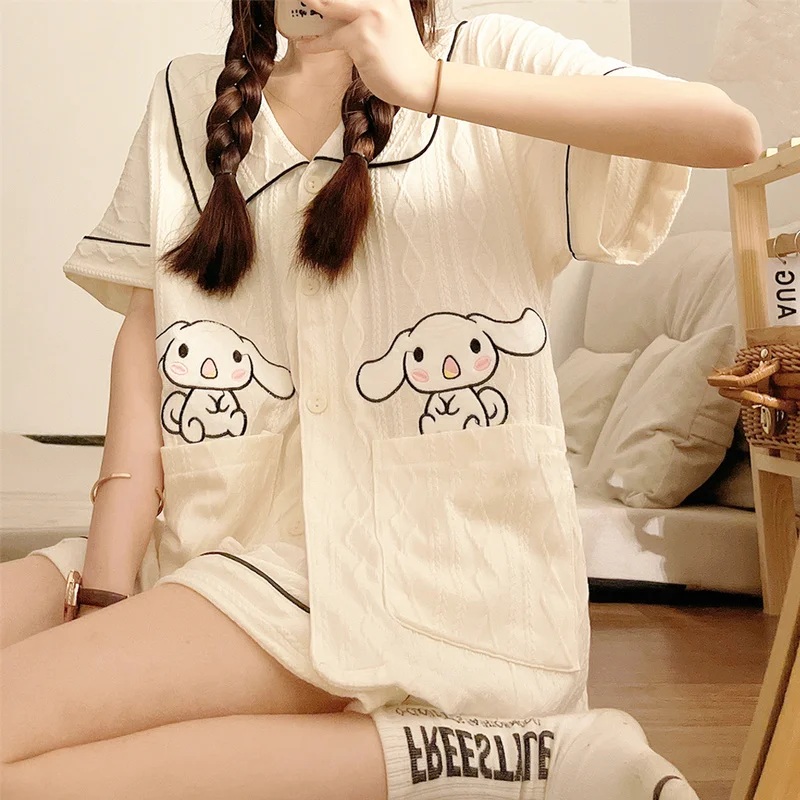 Kawaii Sanrio Pajama Shorts Anime Cinnamoroll Summer Cotton Short ...