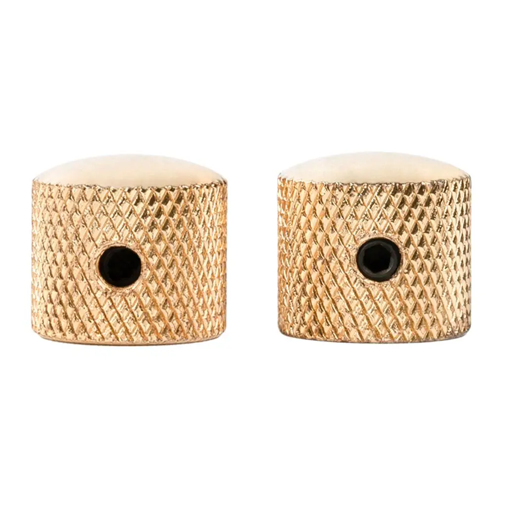 2pcs-Chrome-Electric-Guitar-Bass-Tone-Tunning-Knobs-Dome-Volume-Control ...