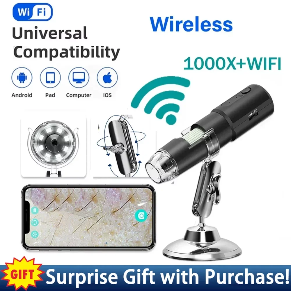 Wireless-Dermatoscope-Scalp-Skin-Analyzer-Machine-1000X-Facial-and-Body ...