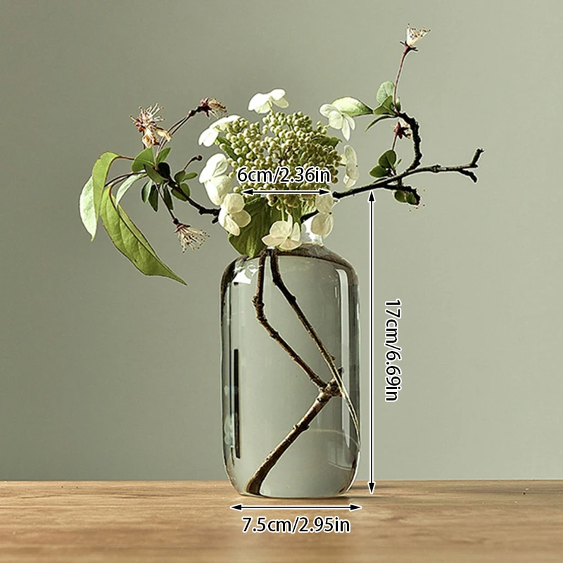 Japanese-Zen-Vase-Transparent-Glass-Counter-Top-Small-Vase-Home ...