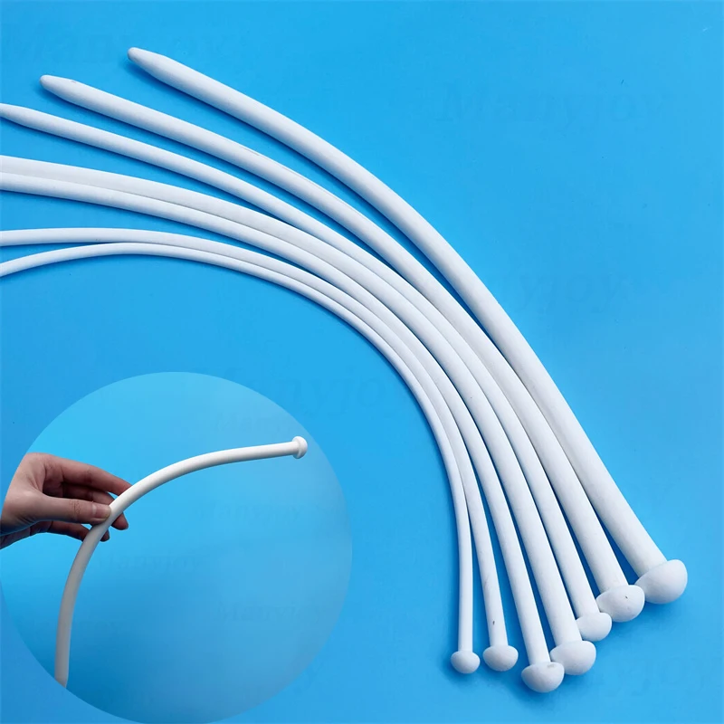 7Pcs White Silicone Long Urethral Sound Trainer Catheter Penis Plug ...