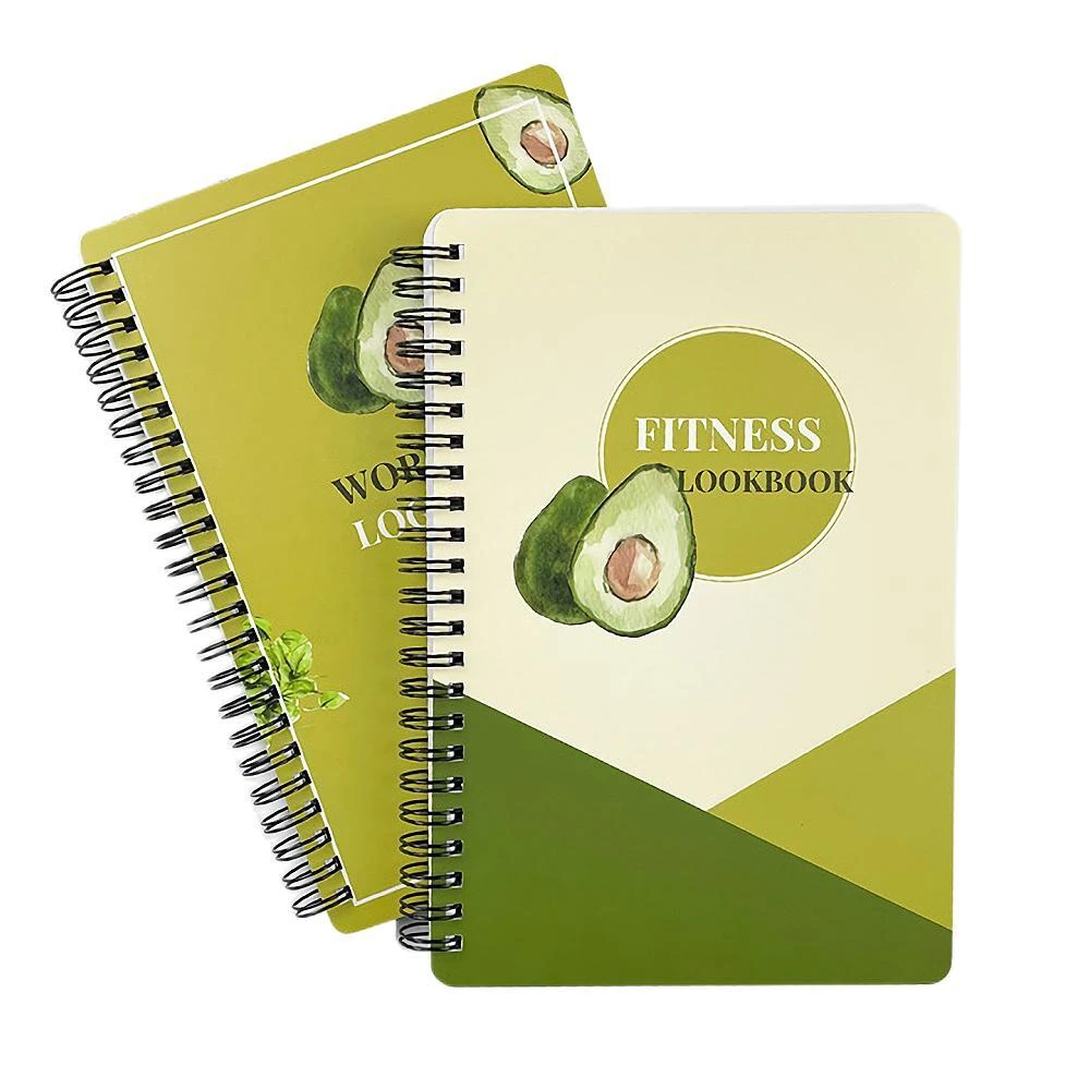 Coil Binding Workout Log Book with Avocado Design Durable Cover Fitness ...