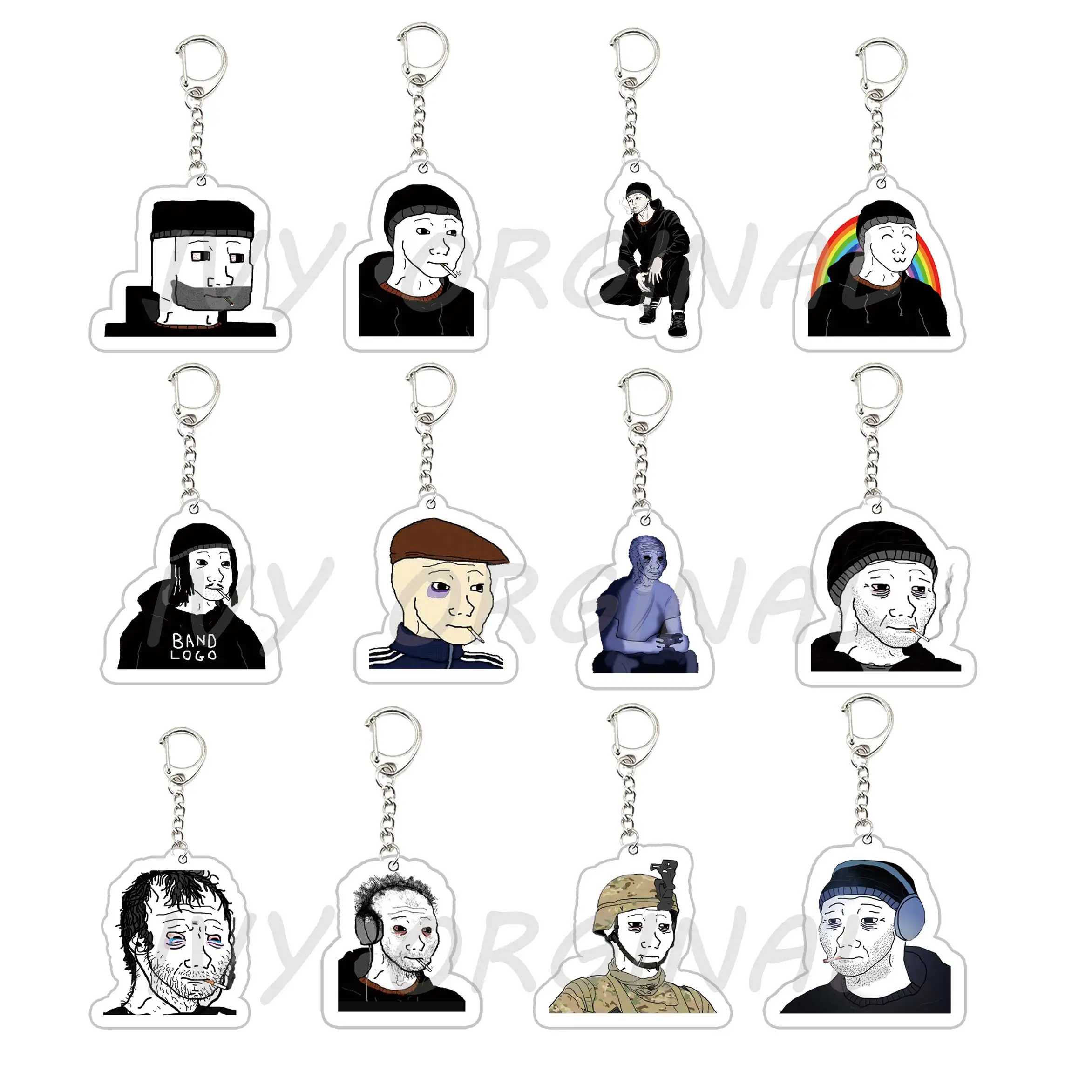 Acrylic-Hot-Doomer-Meme-Wojak-Keychains-for-Accessories-Bag-Arcylic ...