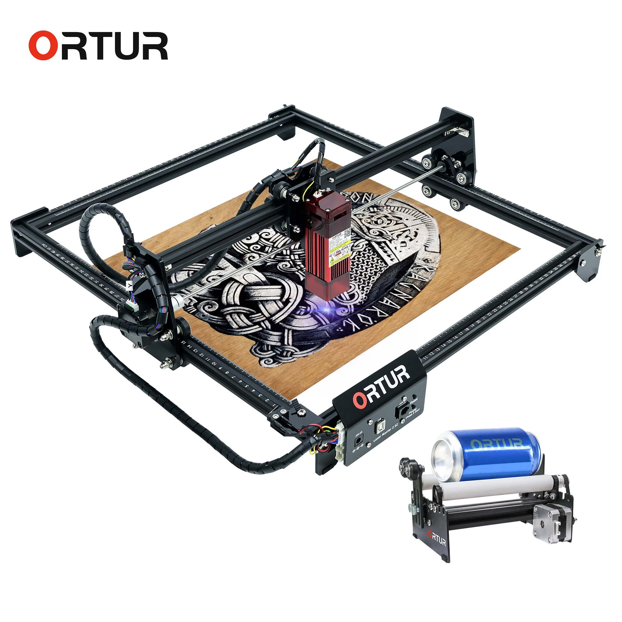 Ortur Laser Engraver Master 2 S2 Y-axis Laser Rotary Roller Desktop ...