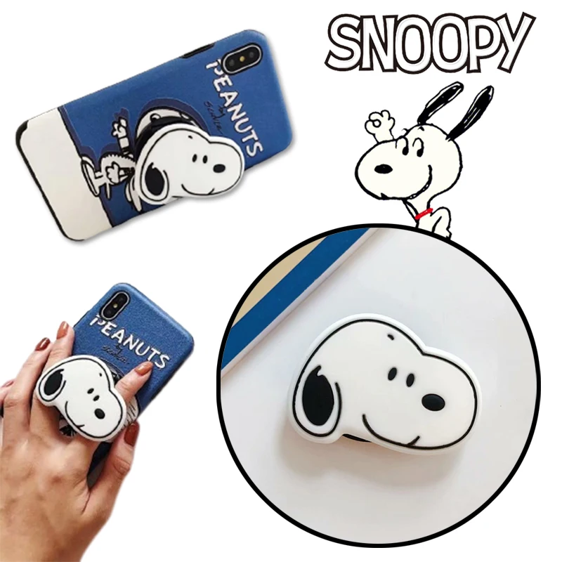 Snoopy-Cute-Cartoon-Anime-Support-Mobile-Phone-Extension-Frame-Finger ...