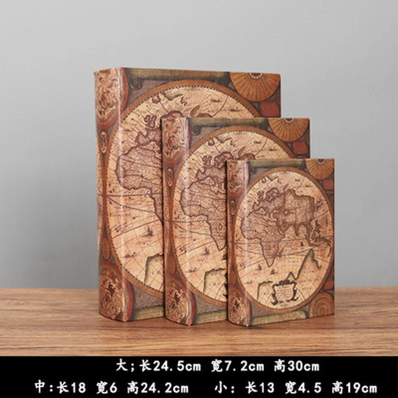 Retro-Wood-Fake-Books-Decoration-Crafts-Creative-Wood-Modern-Art ...