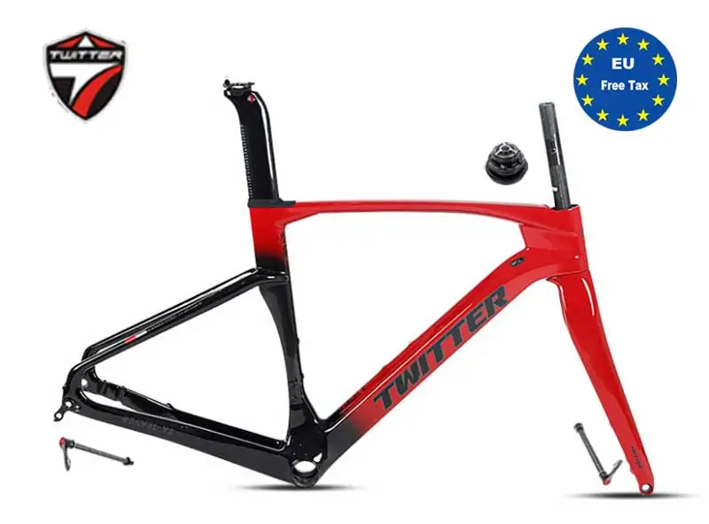 Quadro de bicicleta carbono garfo twitter v2 cascalho através do eixo ...