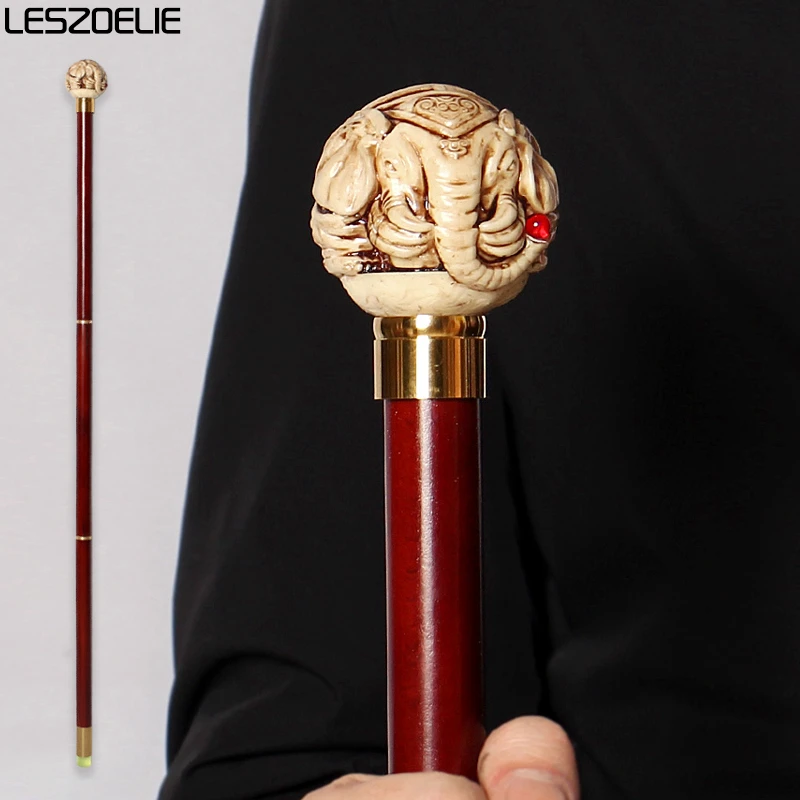 95cm Elephant With Little Crystal Ball Handle Red Stick Men German ...